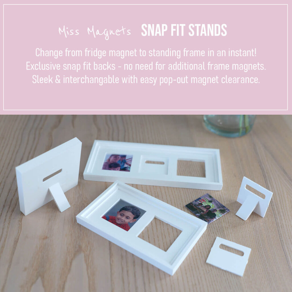Bordered Photo Magnet Frames w/ Snap-Fit Stands – Miss Magnets