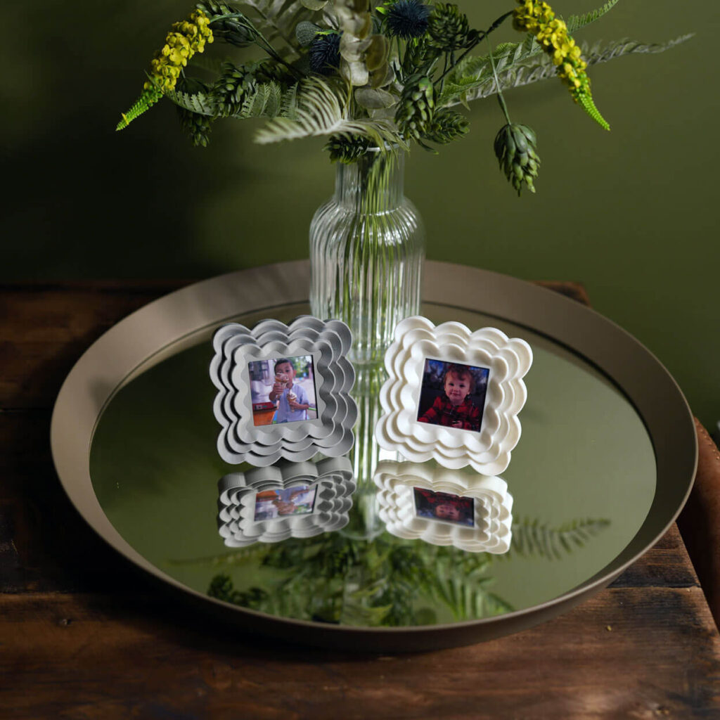 STL Files – 3 Layer Wavy Flower Frame – Miss Magnets